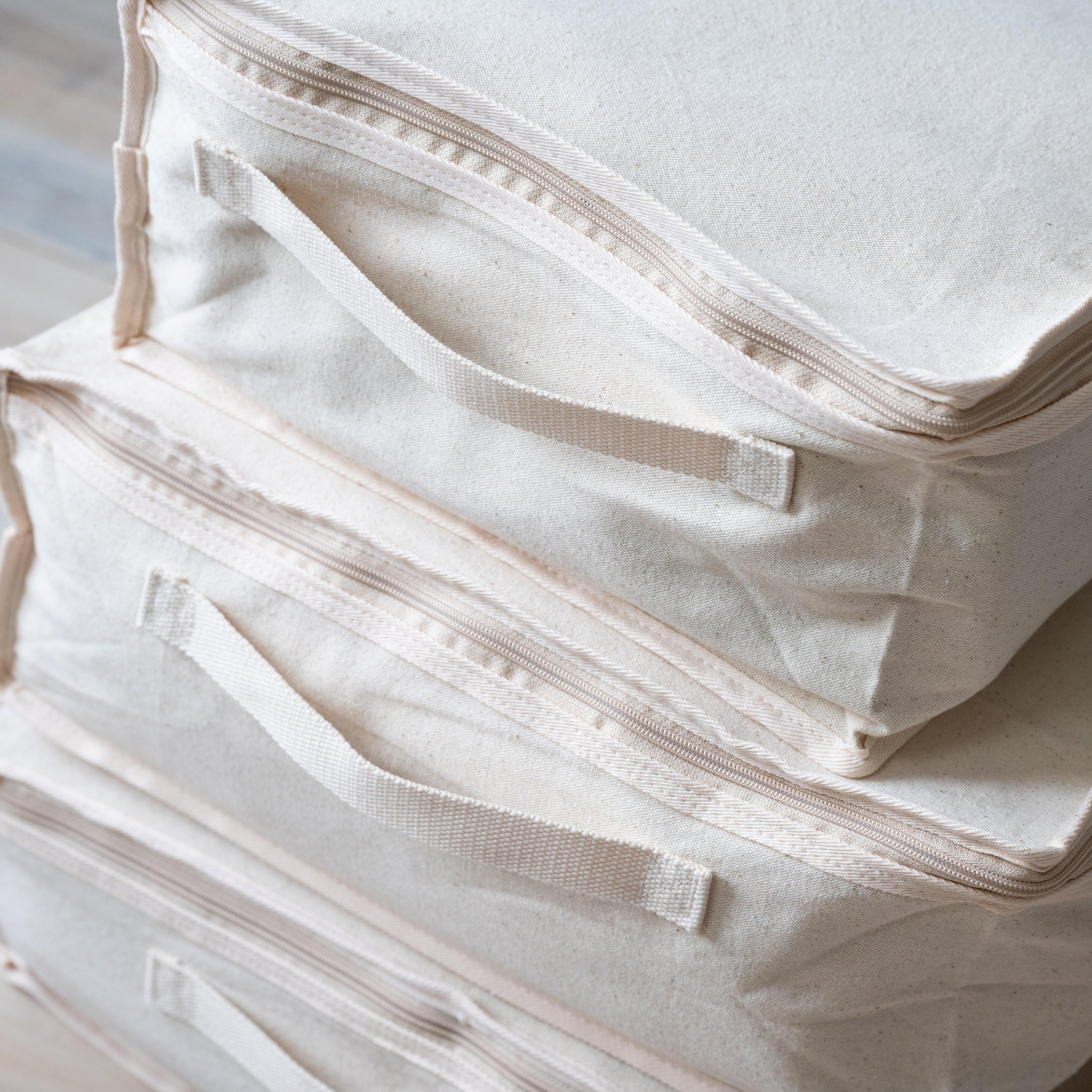 Medium Cotton Storage Bag 10oz (340gsm) | Off-White Zip Bag 45cm Wide ...